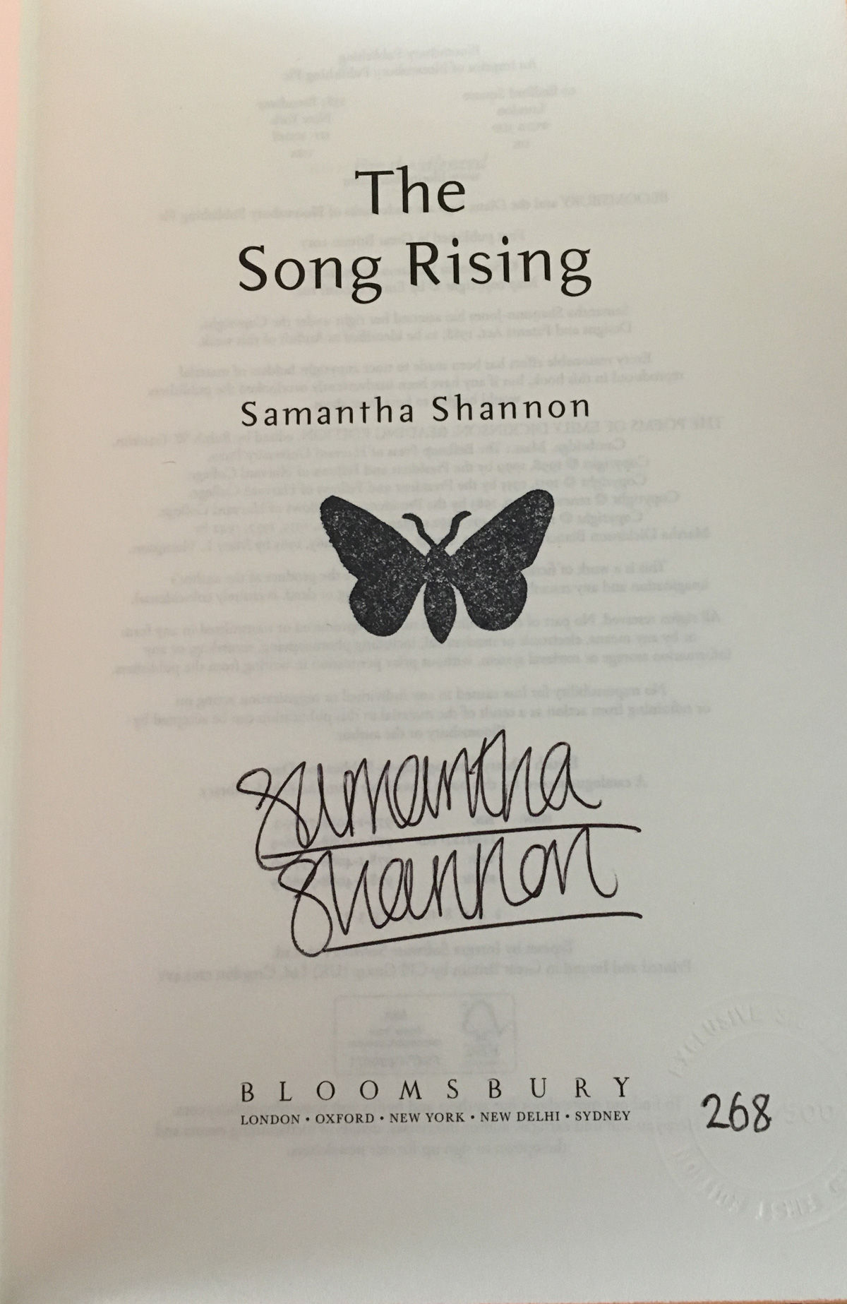 The Song Rising by Samantha Shannon | Hardcover | 2017 | Bloomsbury ...