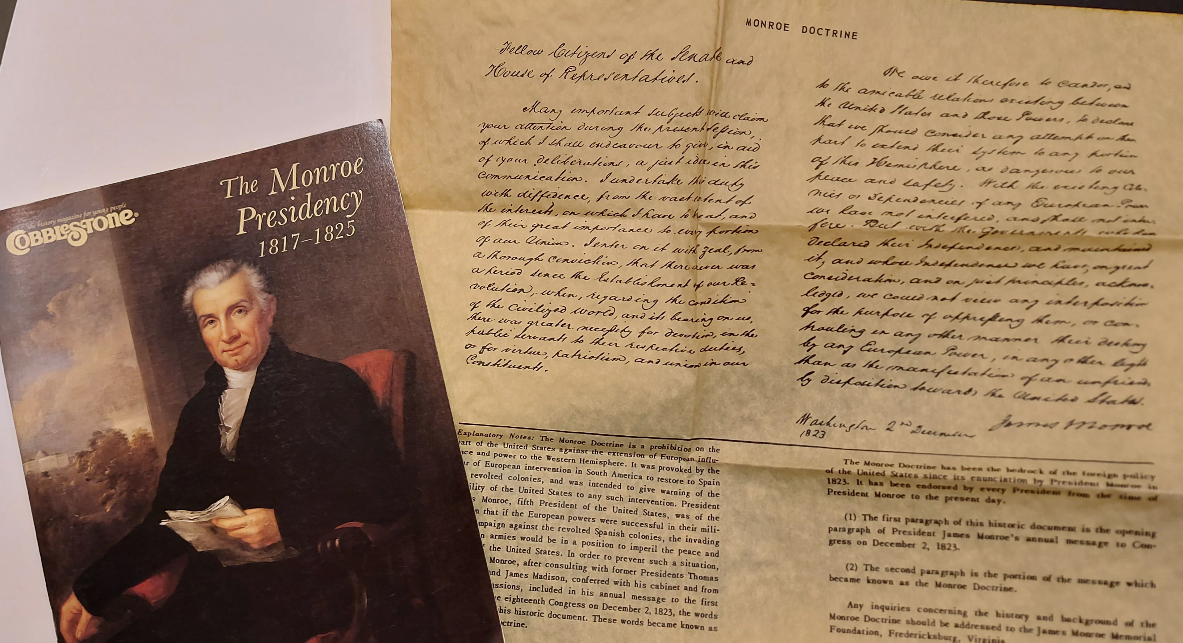 Monroe Doctrine Document