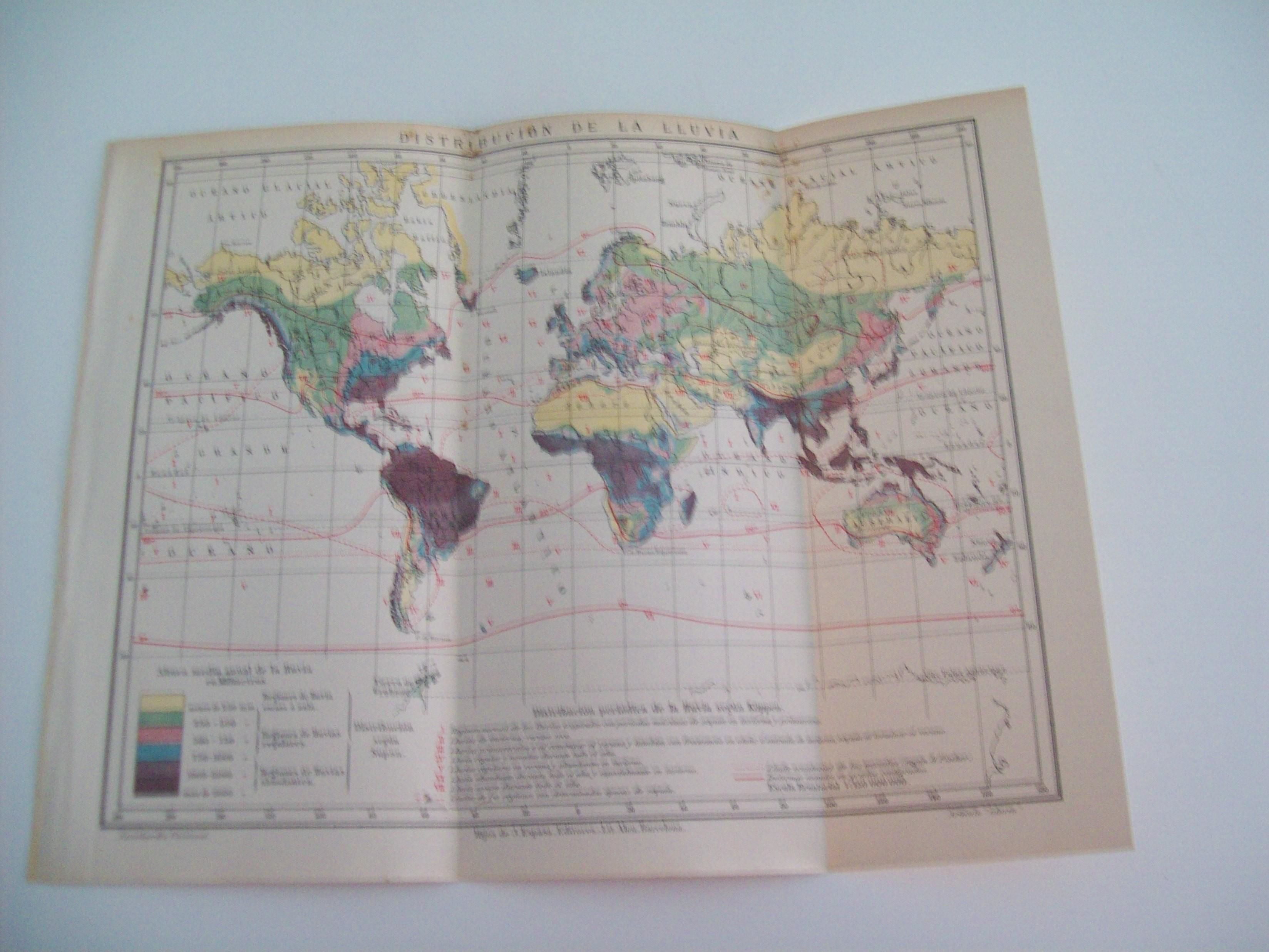 BIBLIO | LAMINA ESPASA 1544: Mapa mundial de la distribucion de la ...