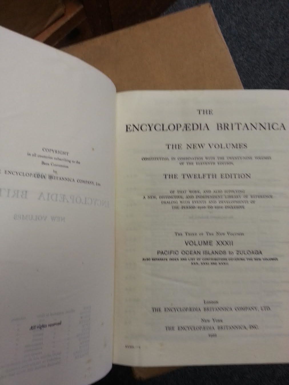 THE ENCYCLOPAEDIA BRITANNICA A DICTIONARY OF ARTS, SCIENCES, LITERATURE ...