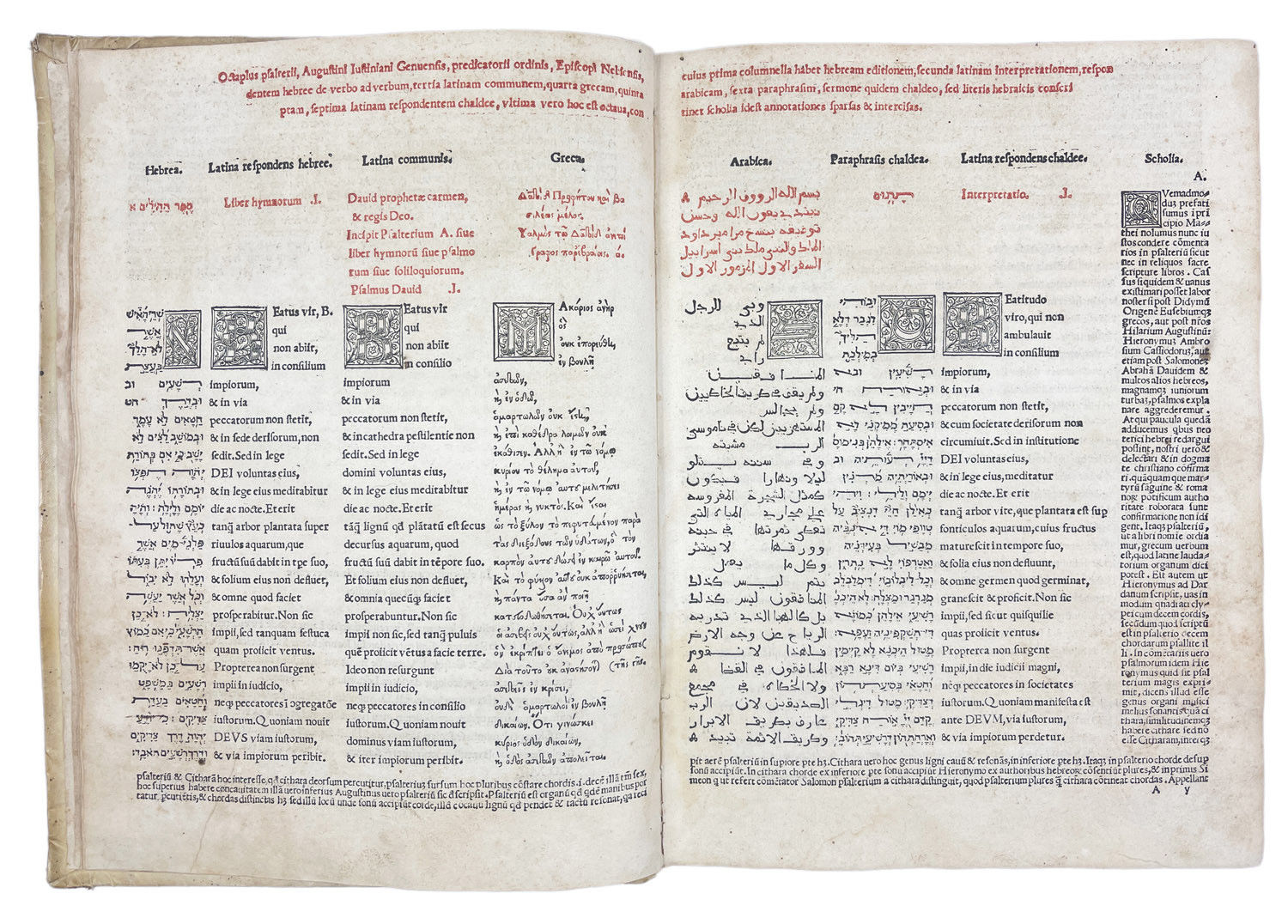 Psalterium, hebraeum, graecum, arabicum, & chaldeum, cum tribus latinis ...