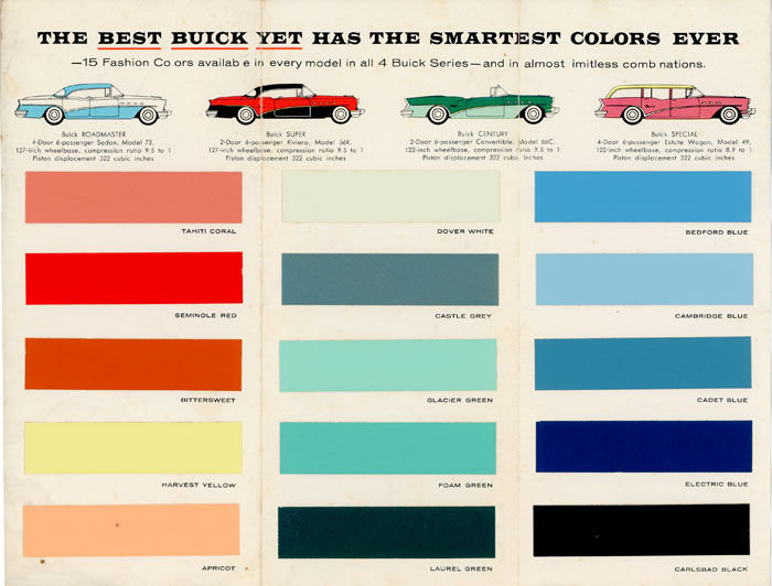 1956 Buick Fashion Colors by BUICK) - 1956.