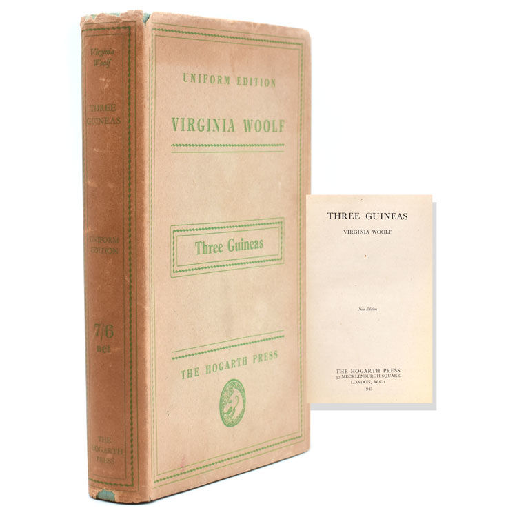 Three Guineas by Woolf, Virginia | 329 pp. 1 vols. 8vo | 1943 | The ...