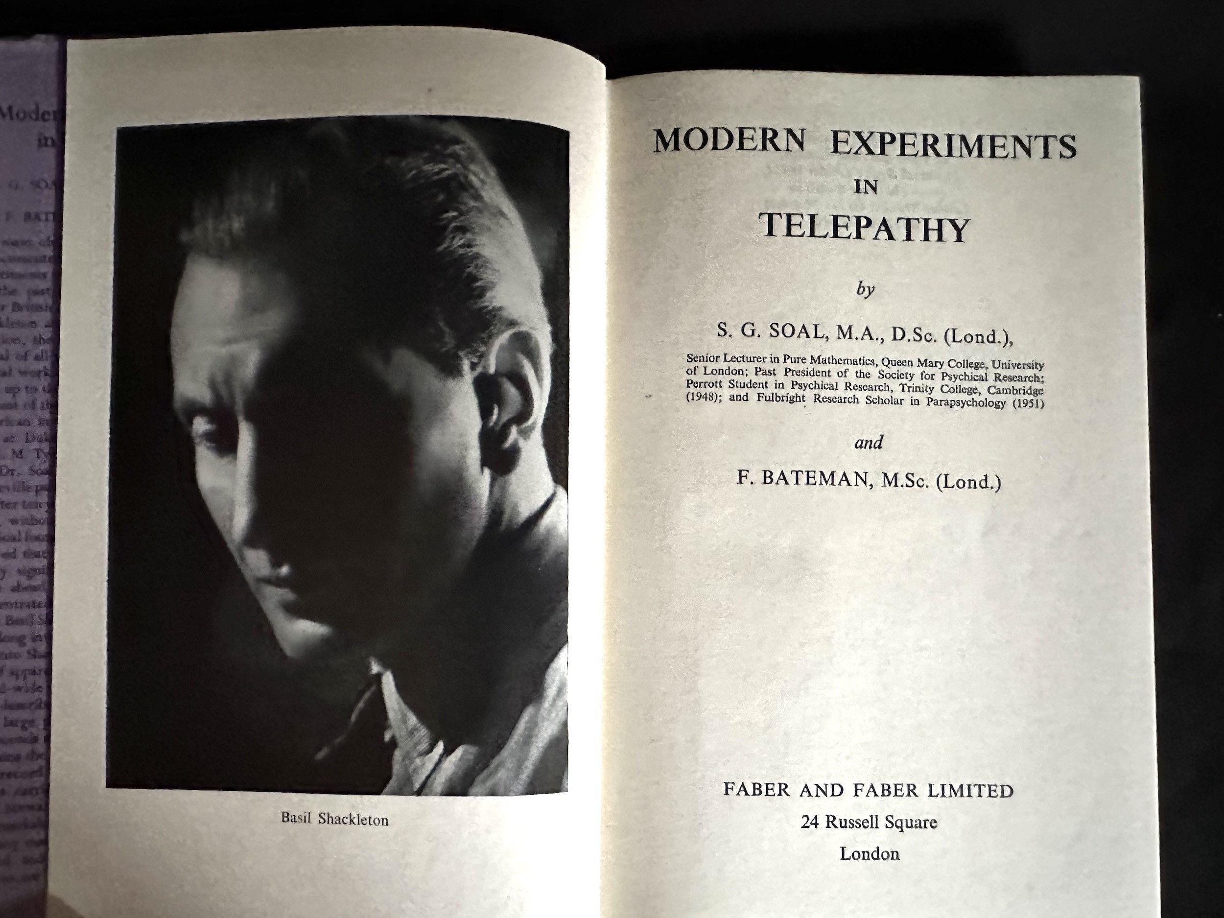Modern Experiments in Telepathy by Soal, S G & Bateman, F | Hardback ...