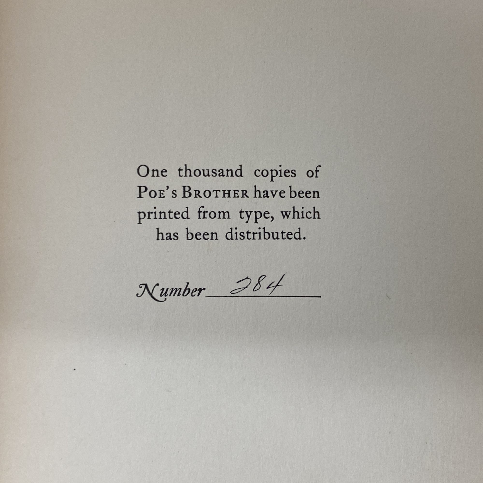 POE'S BROTHER: THE POEMS OF WILLIAM HENRY LEONARD POE by Poe, William ...