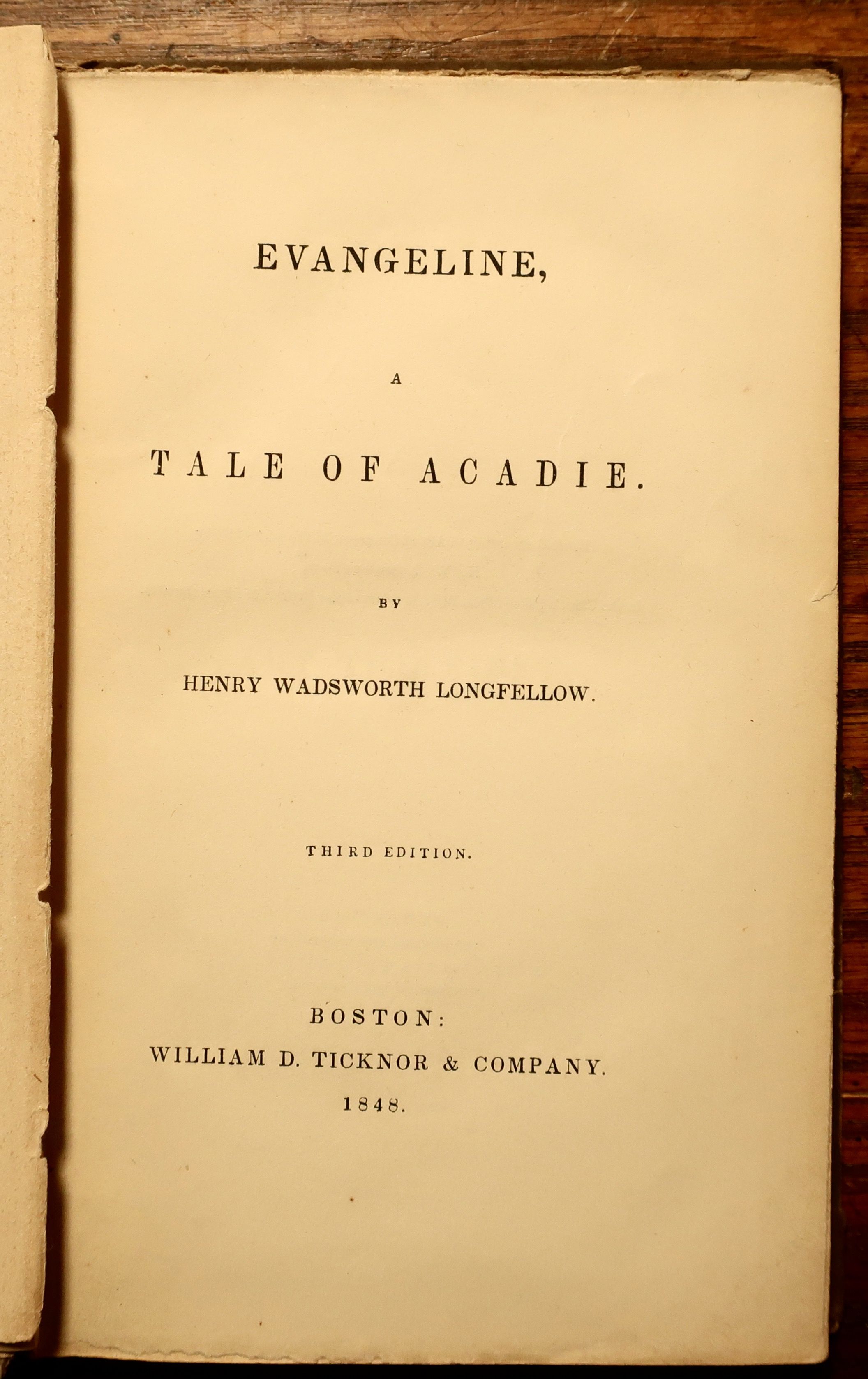 EVANGELINE A TALE OF ACADIE by Henry Wadsworth Longfellow | Hardcover ...