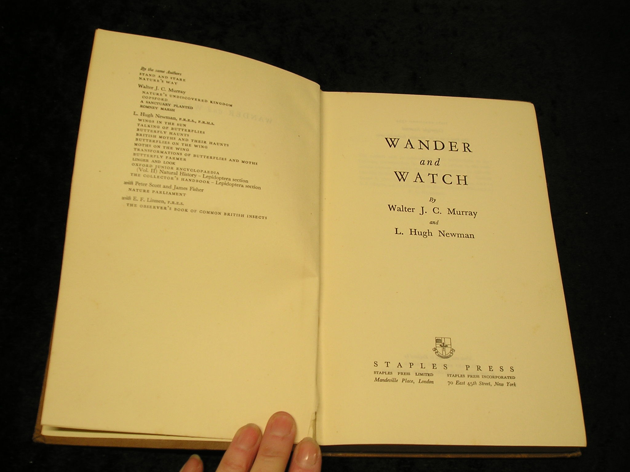 Wander and Watch by Walter J C Murray and L Hugh Newman | Hardcover ...
