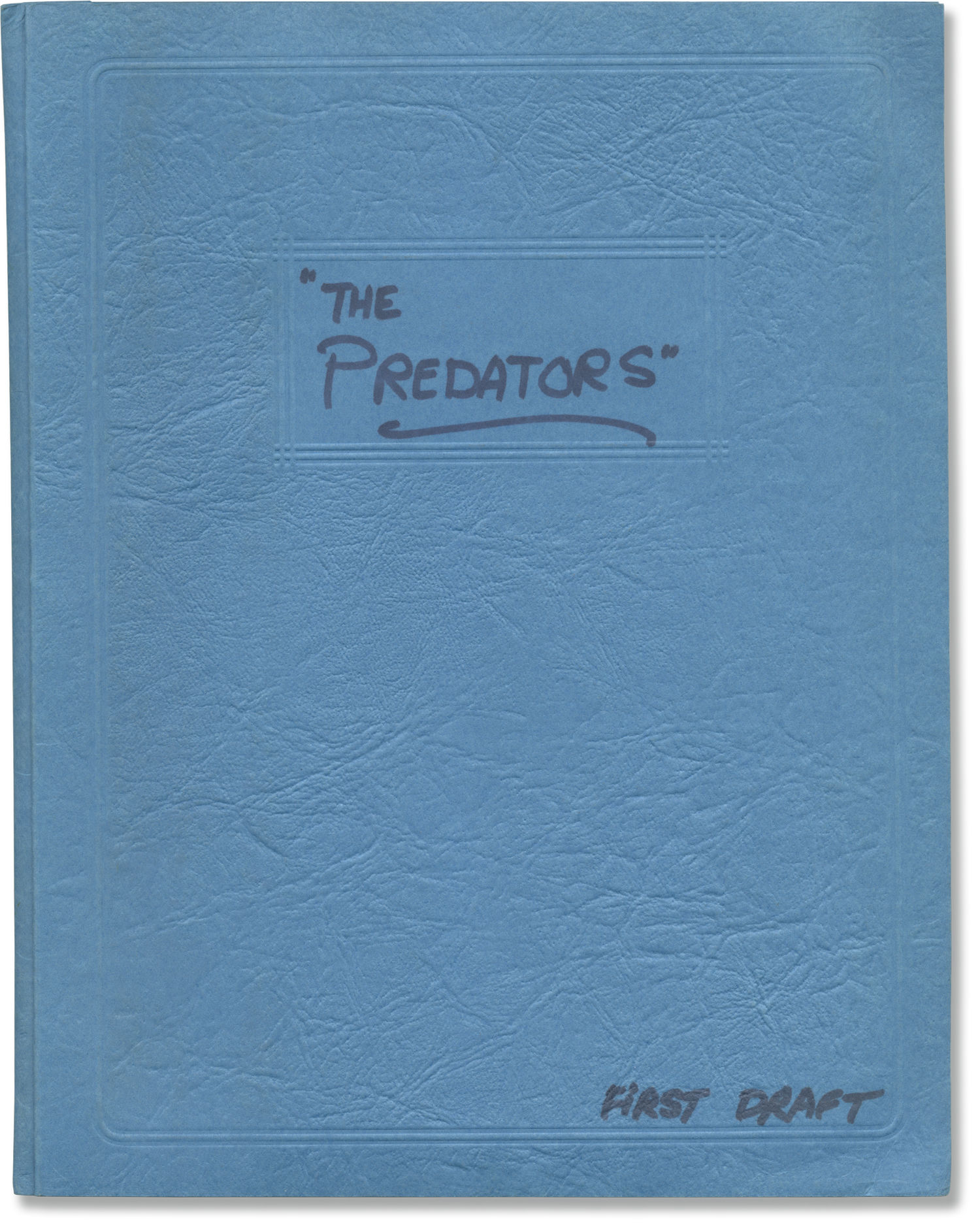 The Predators (Original screenplay for an unproduced film) by Ernest ...
