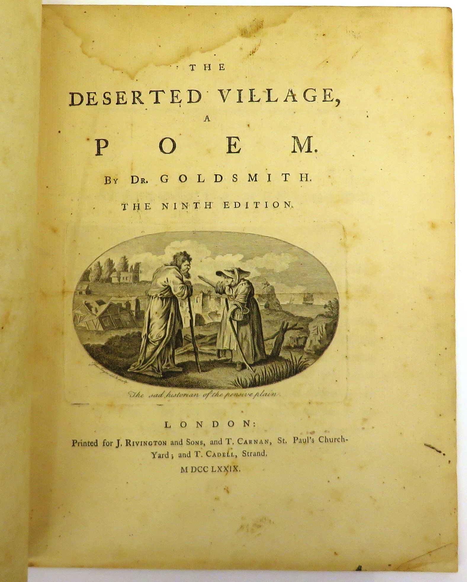 The Deserted Village. A Poem by GOLDSMITH, Oliver | Disbound | 1779 | J ...