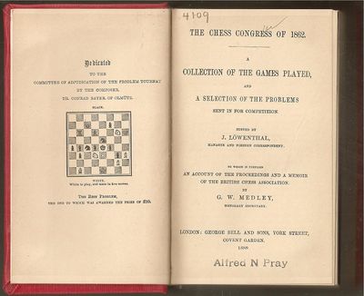 The Chess Congress of 1862. A Collection of the Games Played, and a ...