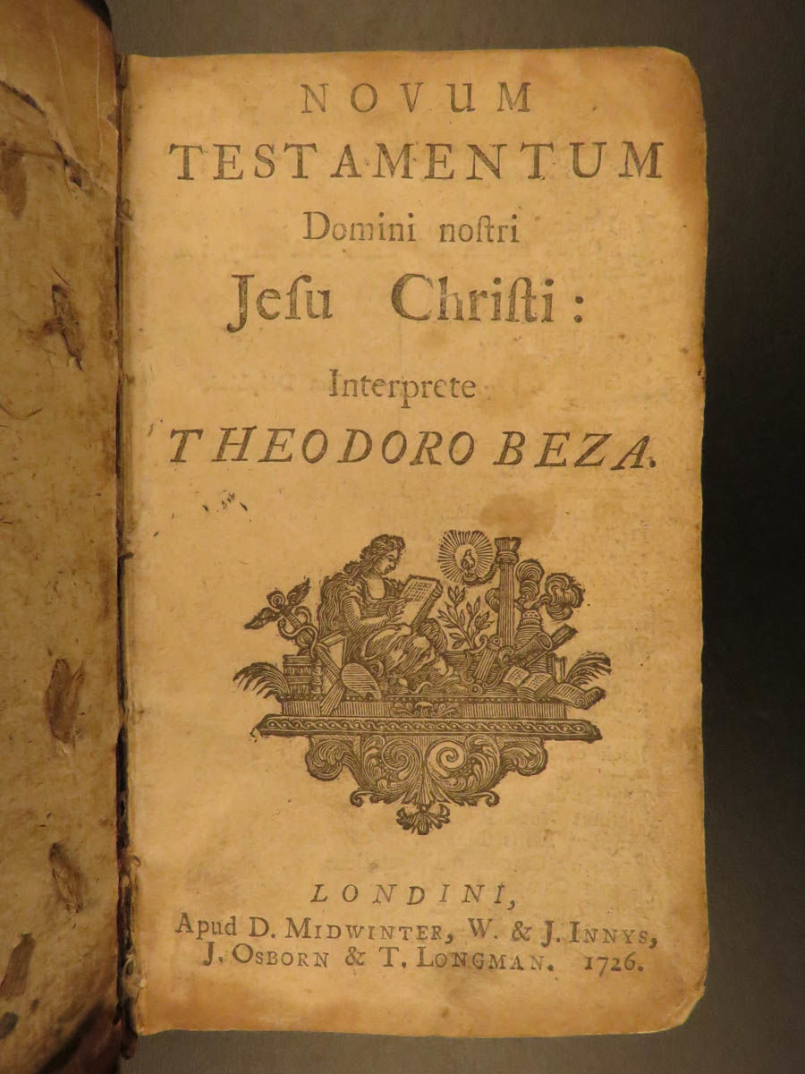 Novum Testamentum Domini nostri Jesu Christi: interprete Theodoro Beza ...