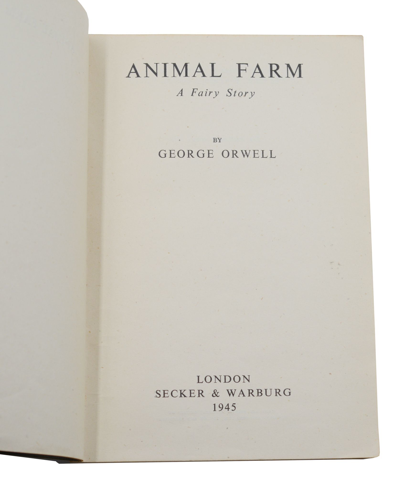 Animal Farm: A Fairy Story by Orwell, George | 1945 | Secker & Warburg ...