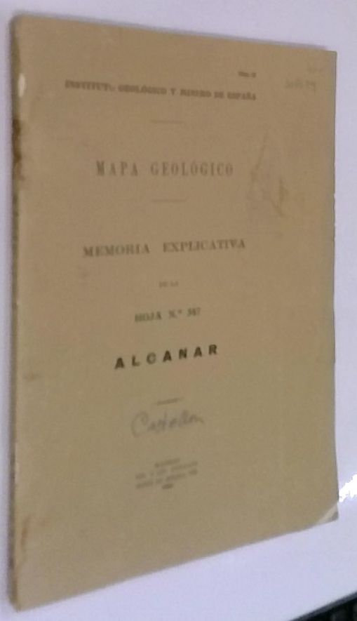 Mapa geológico de España . Memoria explicativa de la hoja n? 547 ...