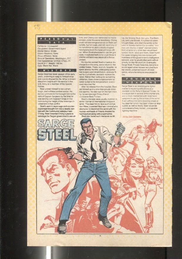 Ficha personaje DC Comics numero 055: Sarge Steel y Sandy The Golden ...