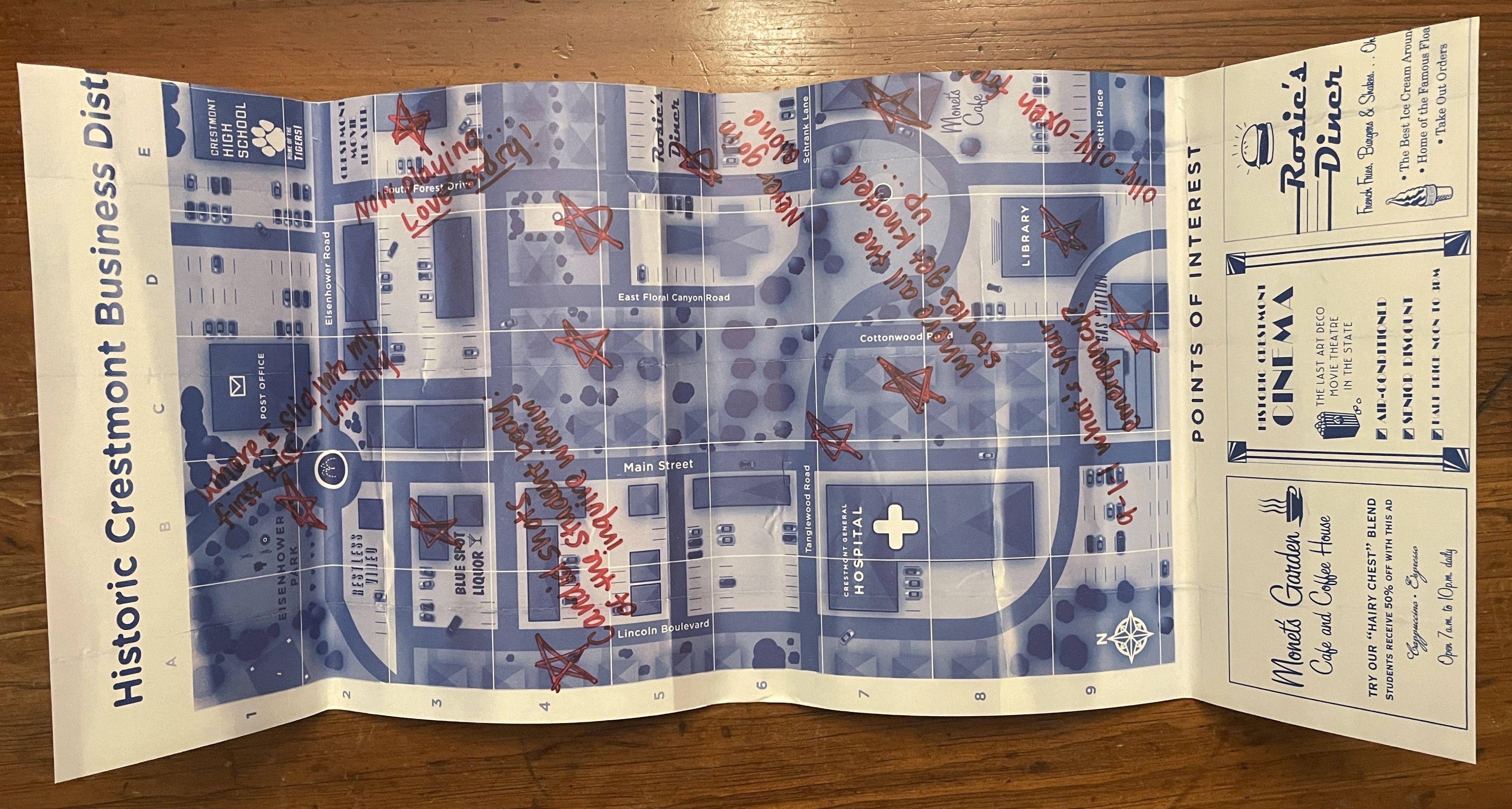 Thirteen Reasons Why Map