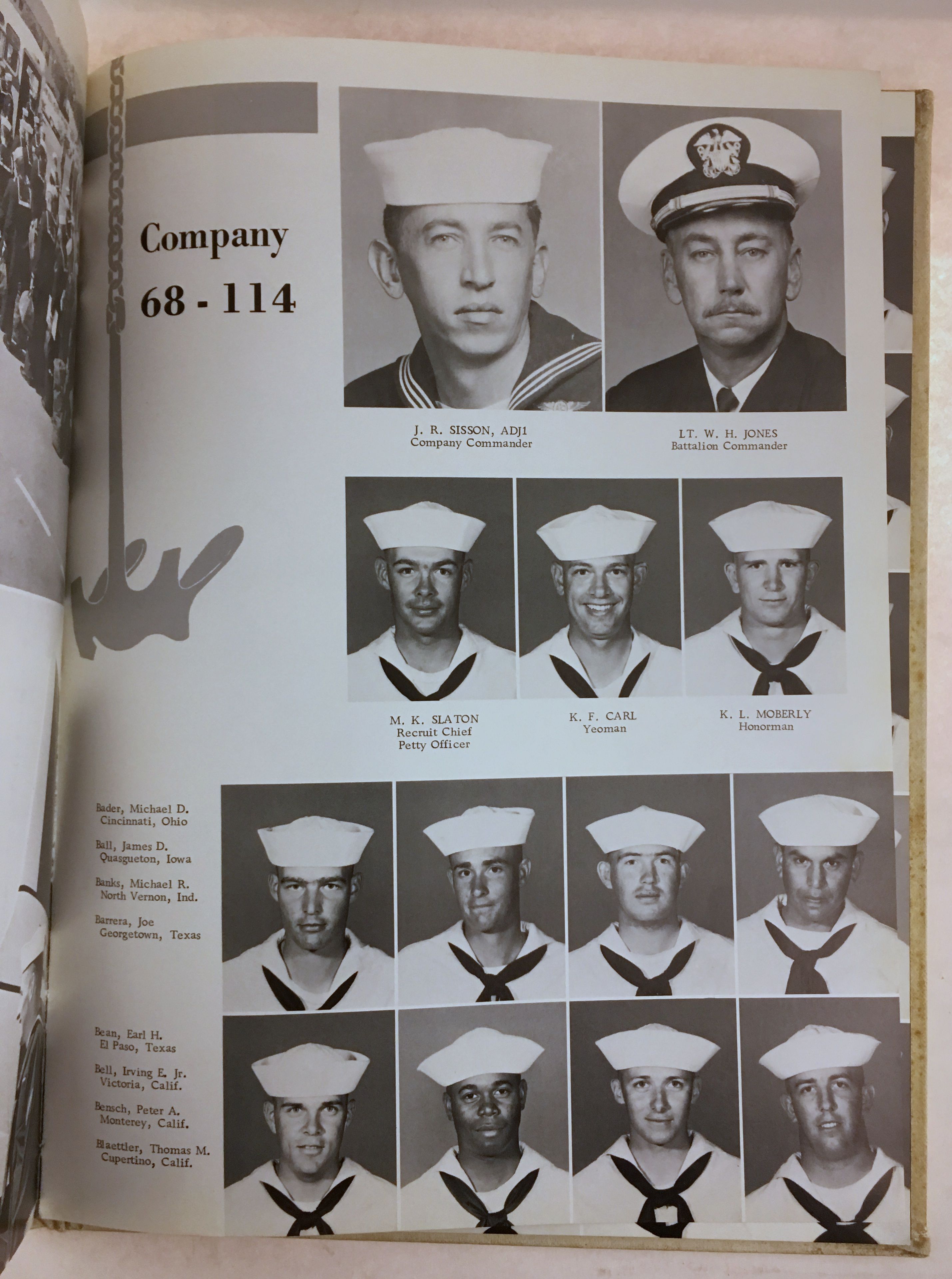 1968 US NAVAL TRAINING CENTER The Anchor San Diego California Company ...