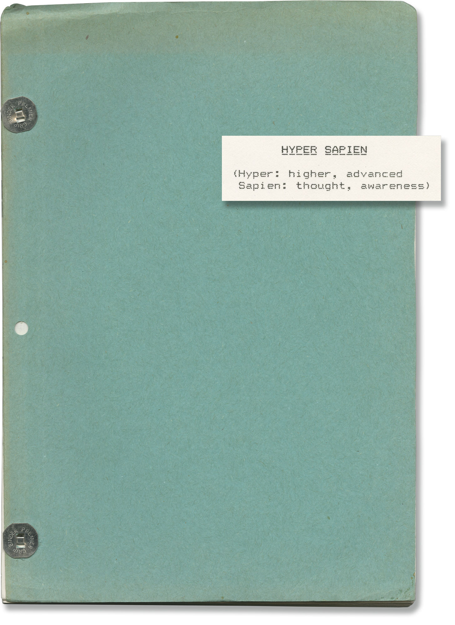 Hyper Sapien: People from Another Star (Original screenplay for the ...