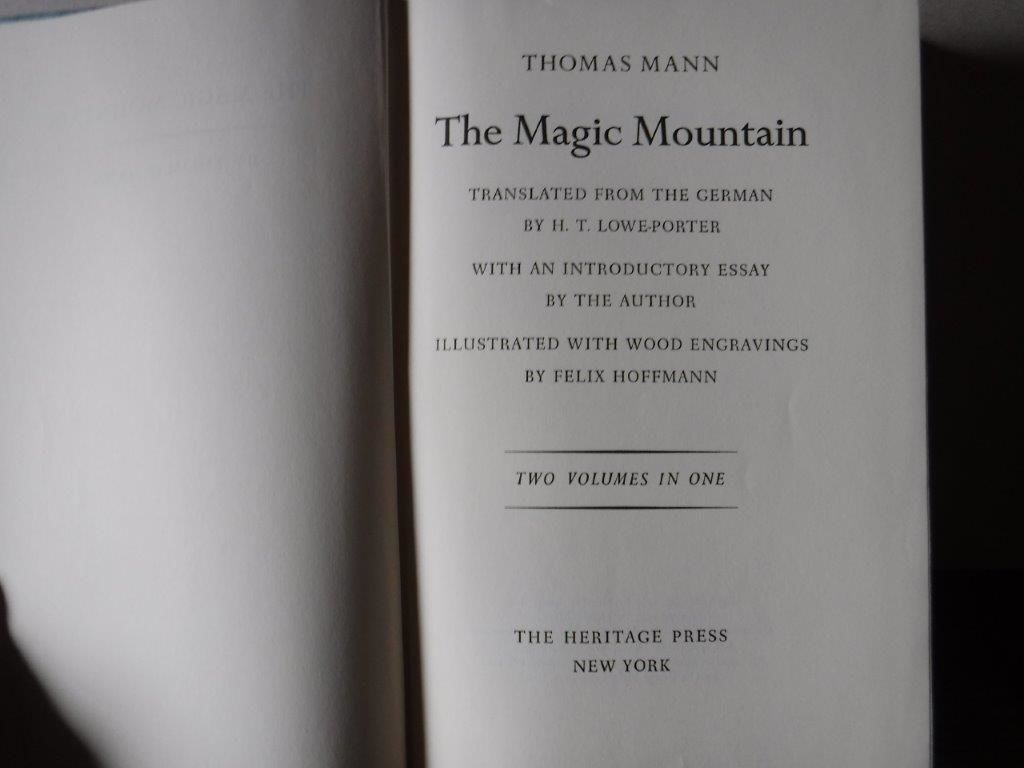 The Magic Mountain (two volumes in one) by Mann, Thomas | Hardcover ...