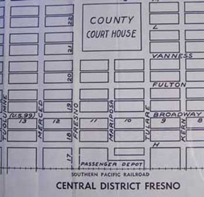 Map of the City of Fresno and Vicinity, Fresno County, CA by Southern ...
