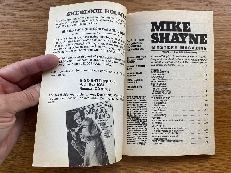 Mike Shayne Mystery Magazine August 1981 by Fritch, Charles E. (ed ...