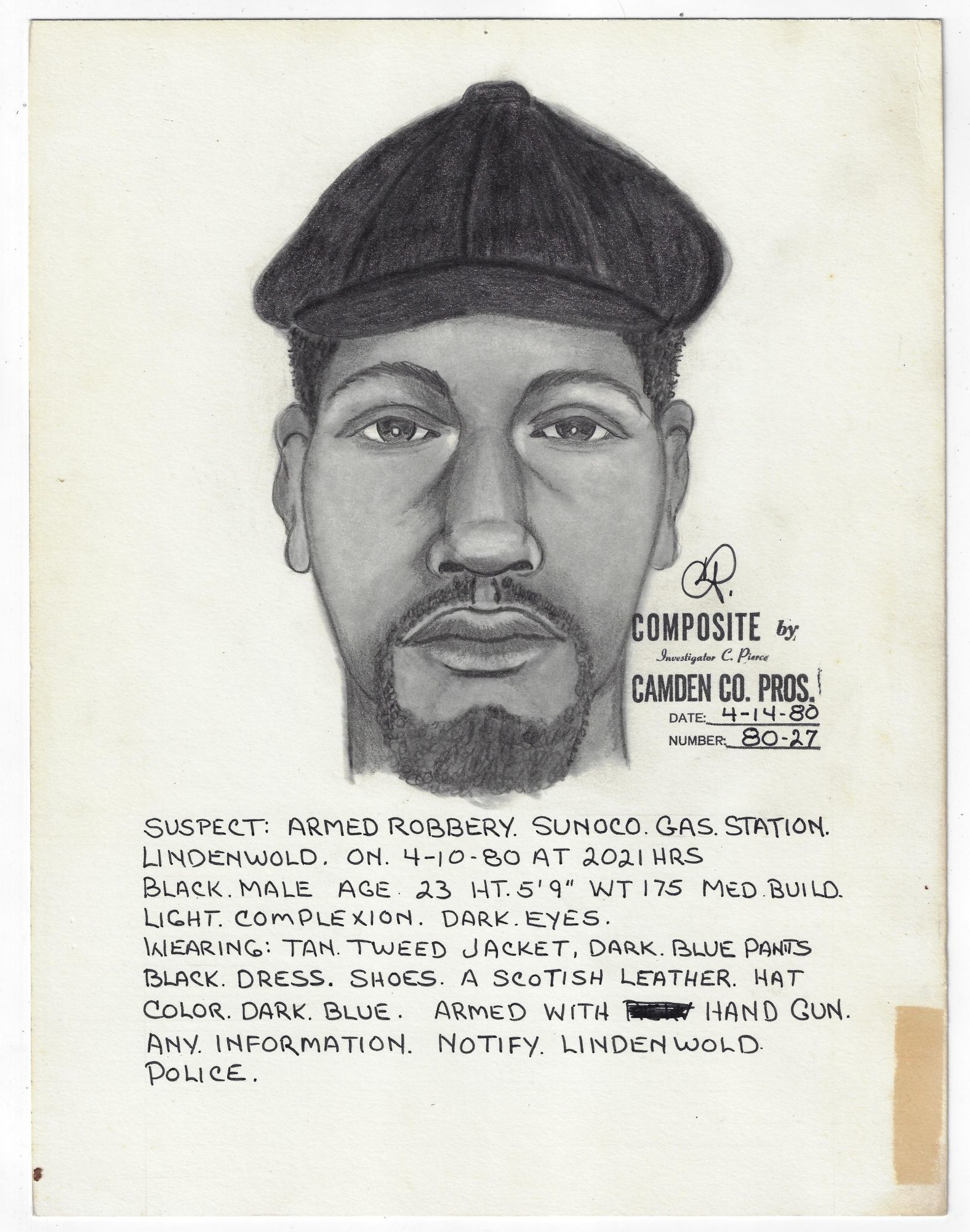 Archive of a Police Sketch Artist Working in Camden County, New Jersey ...