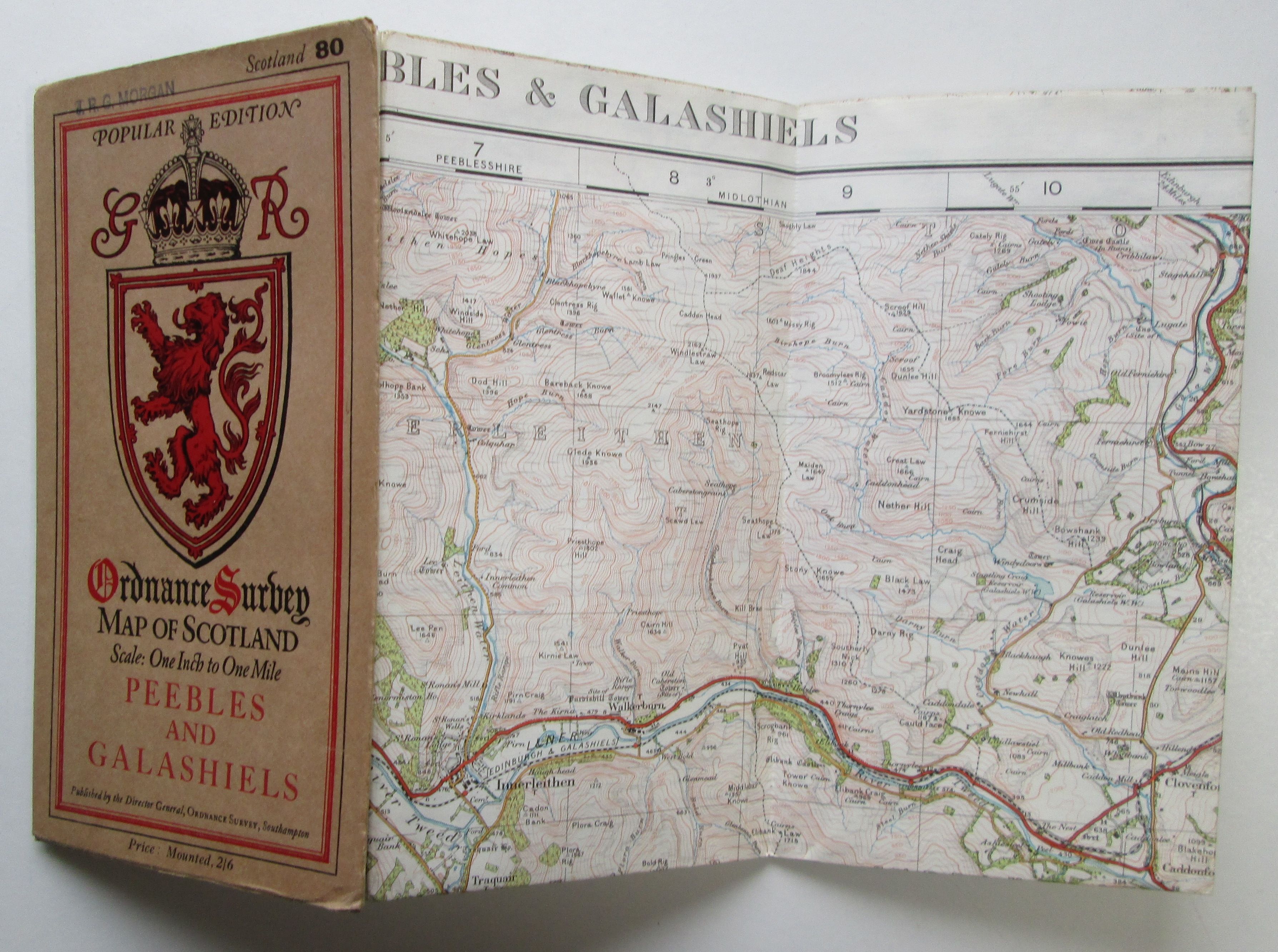 Ordnance Survey Map of Scotland Popular Edition one inch to one mile ...