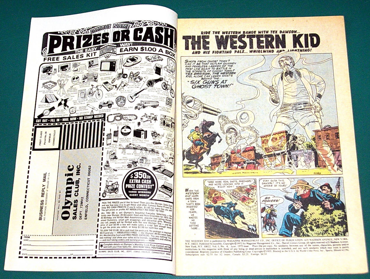 The Western Kid #4- June 1972 by Various | Paperback | 1972 | Marvel ...