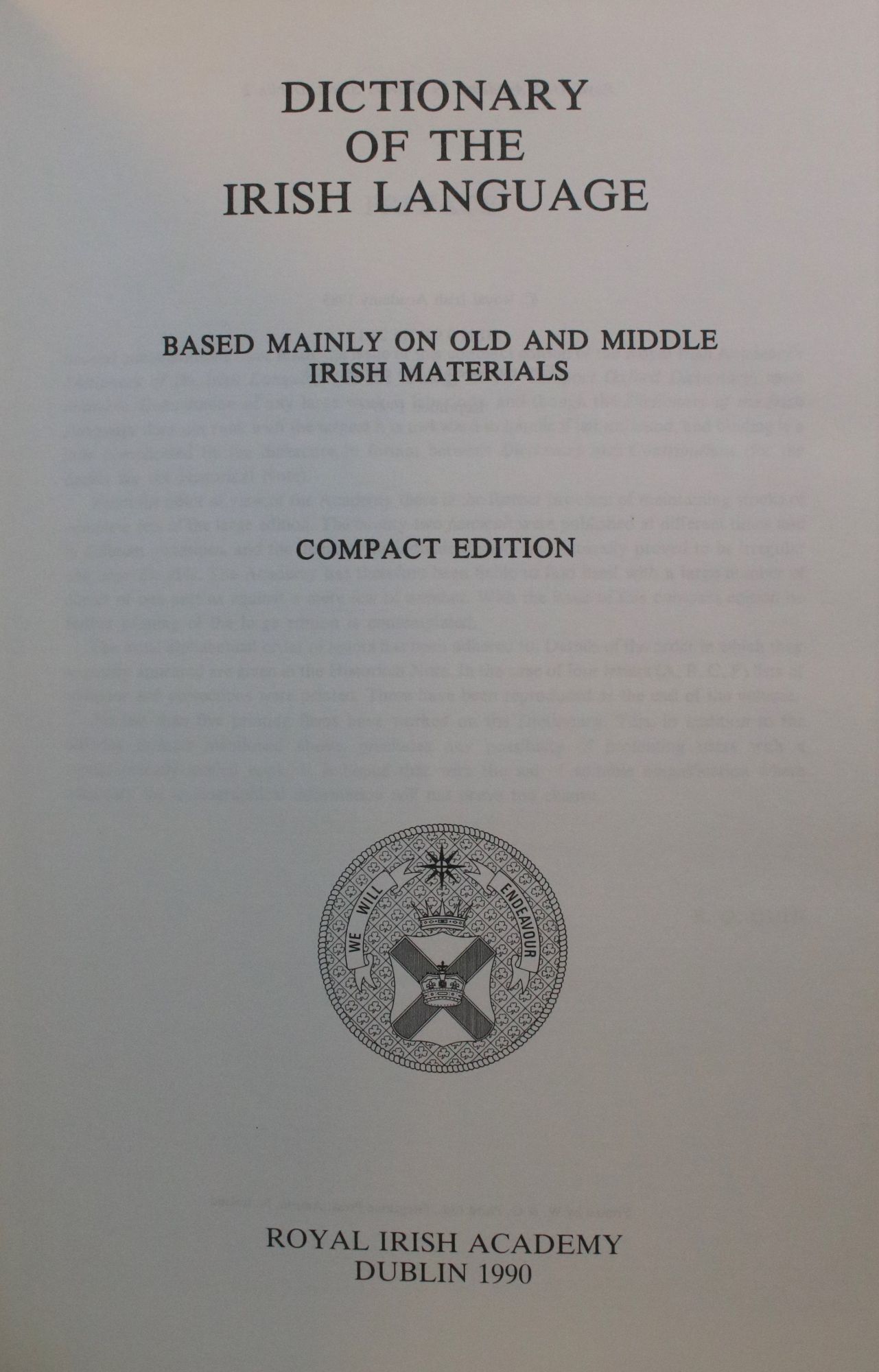 Dictionary of The Irish Language, Based Mainly on Old and Middle Irish ...