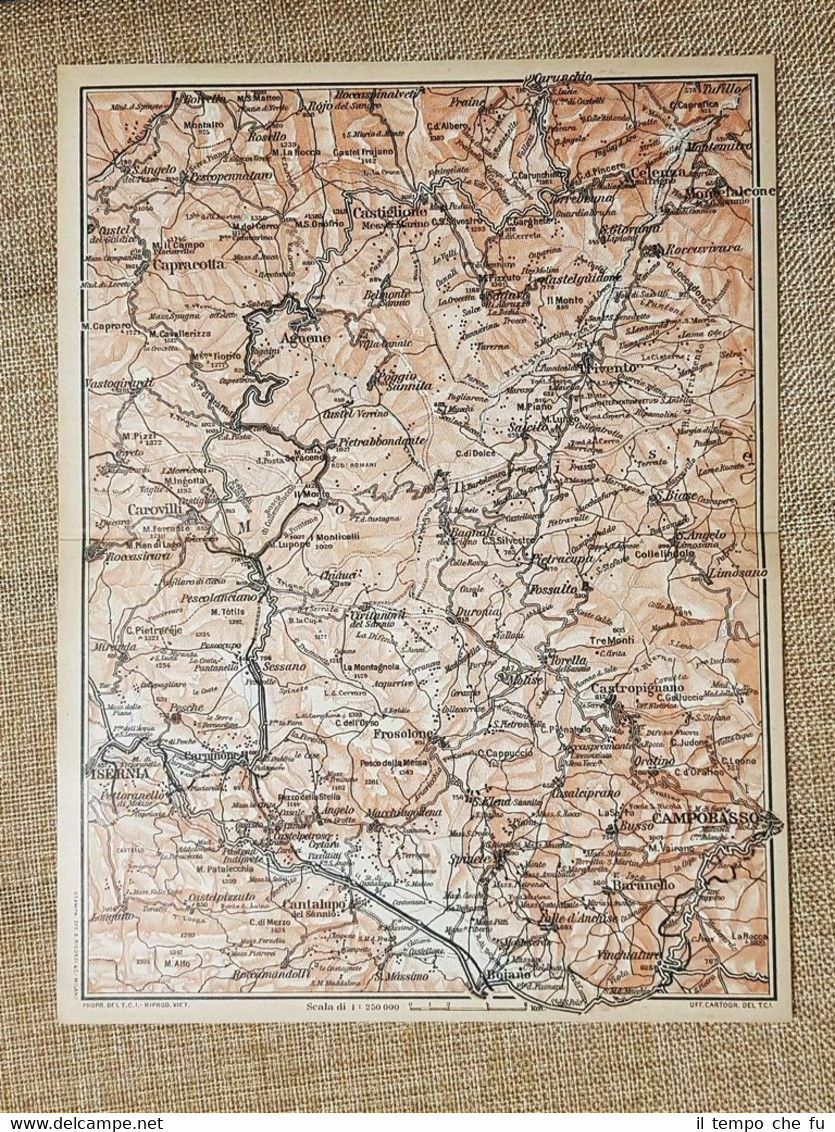Carta Geografica O Cartina Del 1926 Capracotta Isernia Carovilli Molise ...