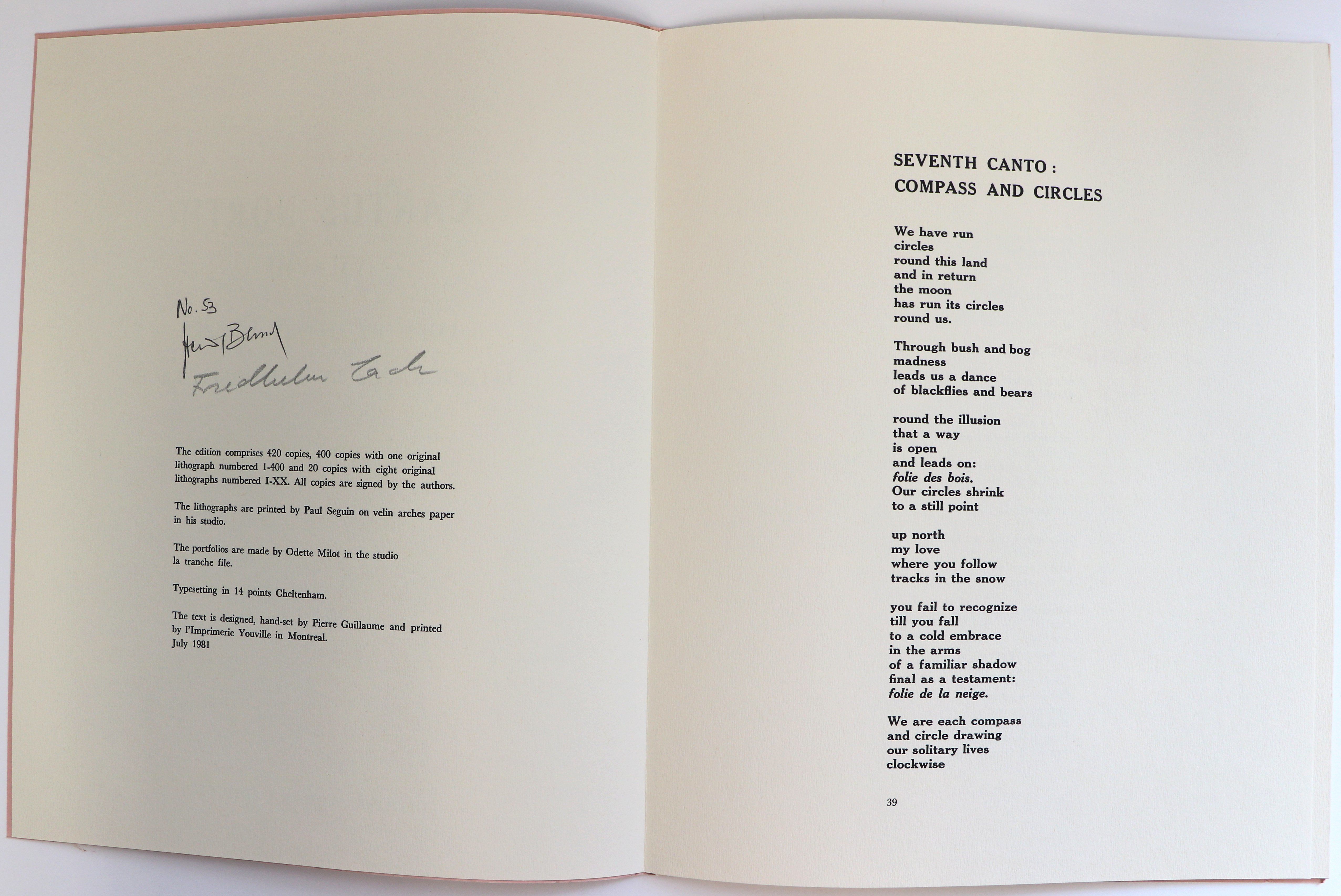 Cantos North I-XII (6 volumes) by Beissel, Henry [poems by]; Lach ...