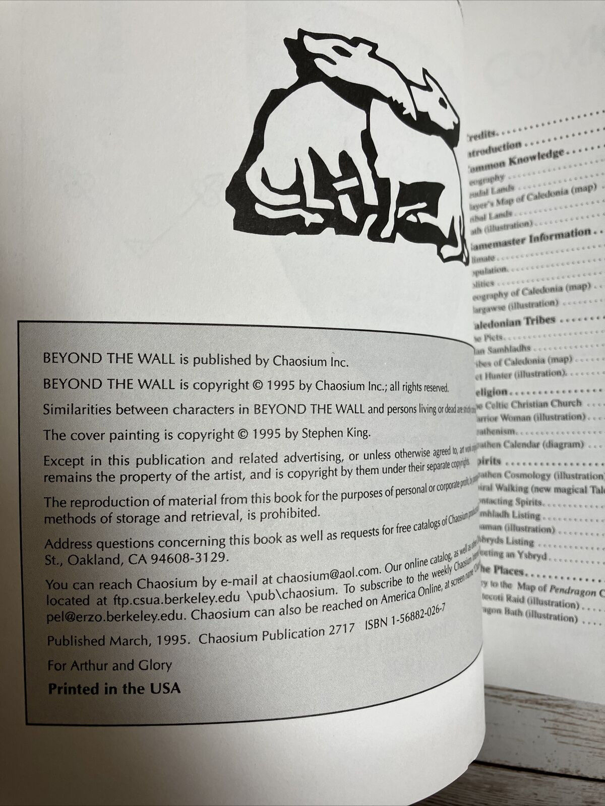 Beyond The Wall: Pictland & The North Pendragon Chaosium Roleplaying ...