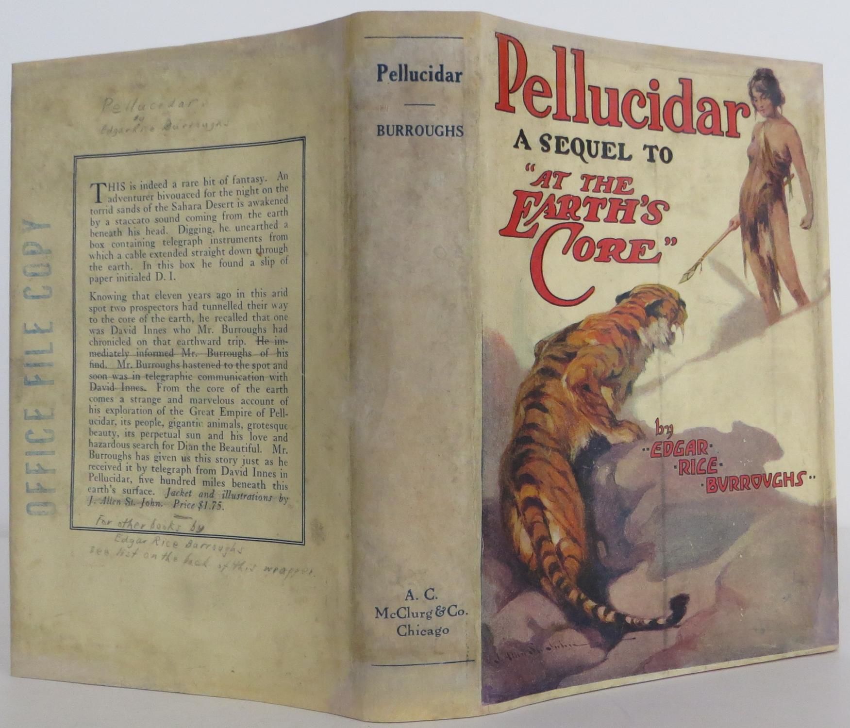 Pellucidar by Burroughs | Hardcover | 1923 | McClurg | Biblio