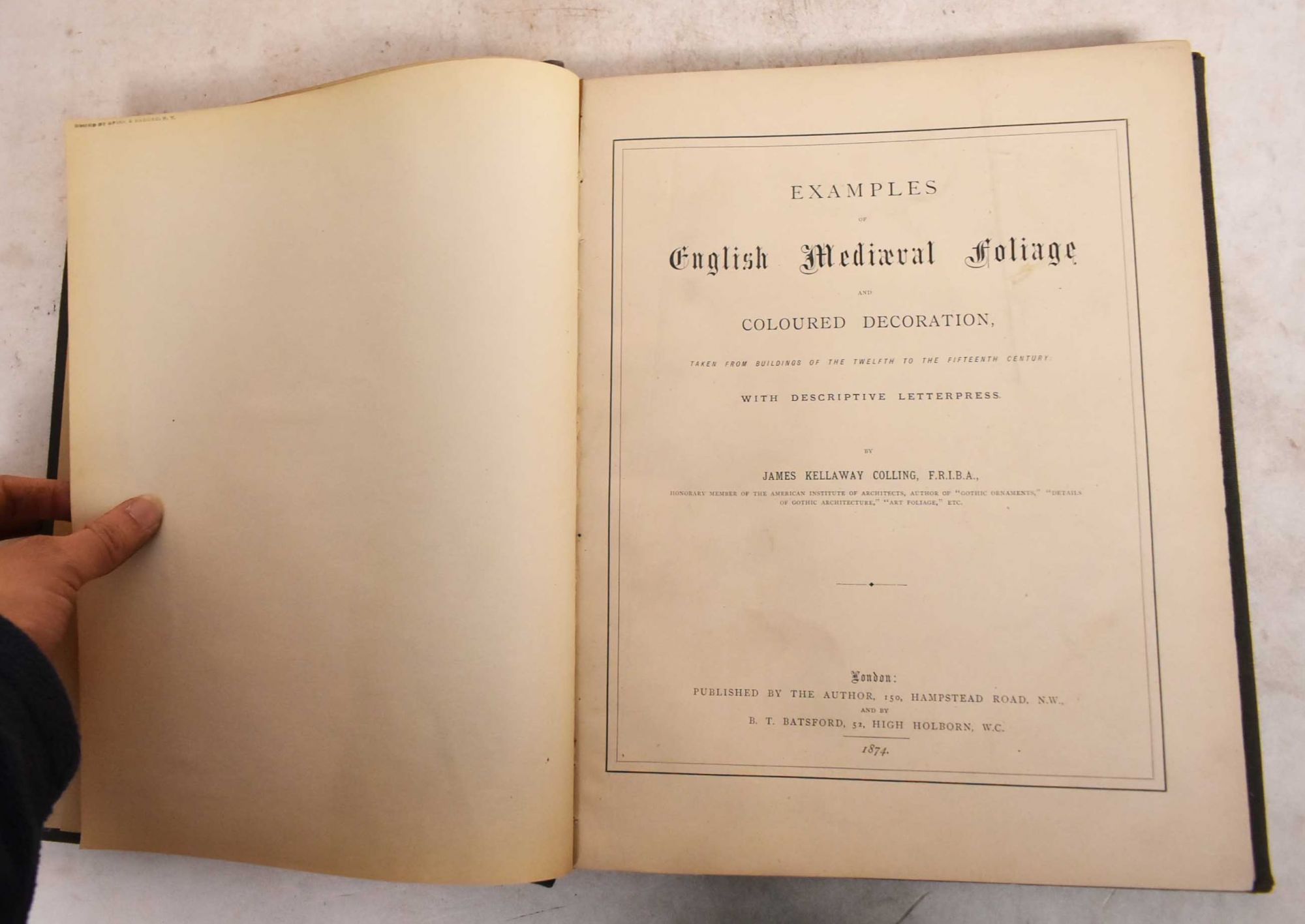 Examples of English Medieval Foliage and Coloured Decoration; Taken ...