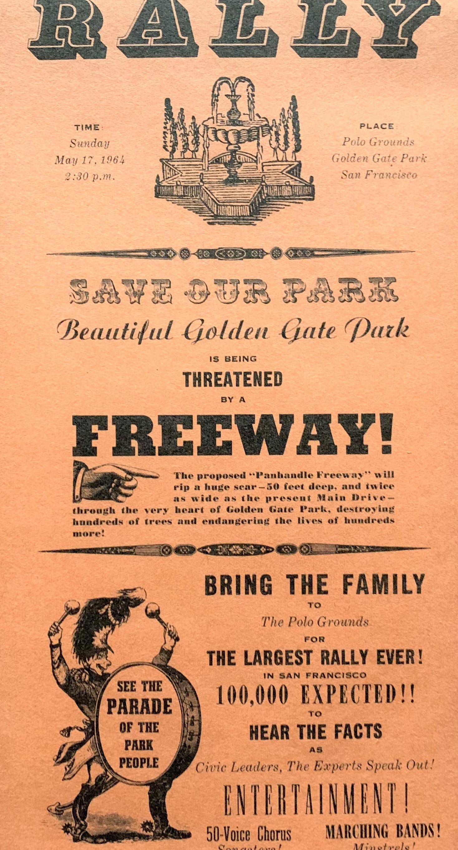 BIBLIO | [Broadside] Rally, Save Our Park, Beautiful Golden Gate Park ...