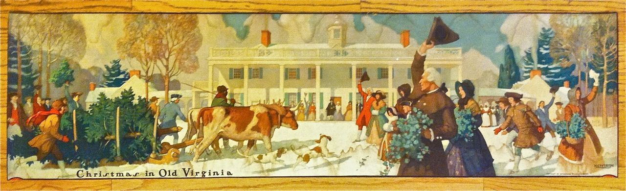 Wyeth, N. C. HUGE POSTER: Christmas in Old Virginia, Interwoven ...