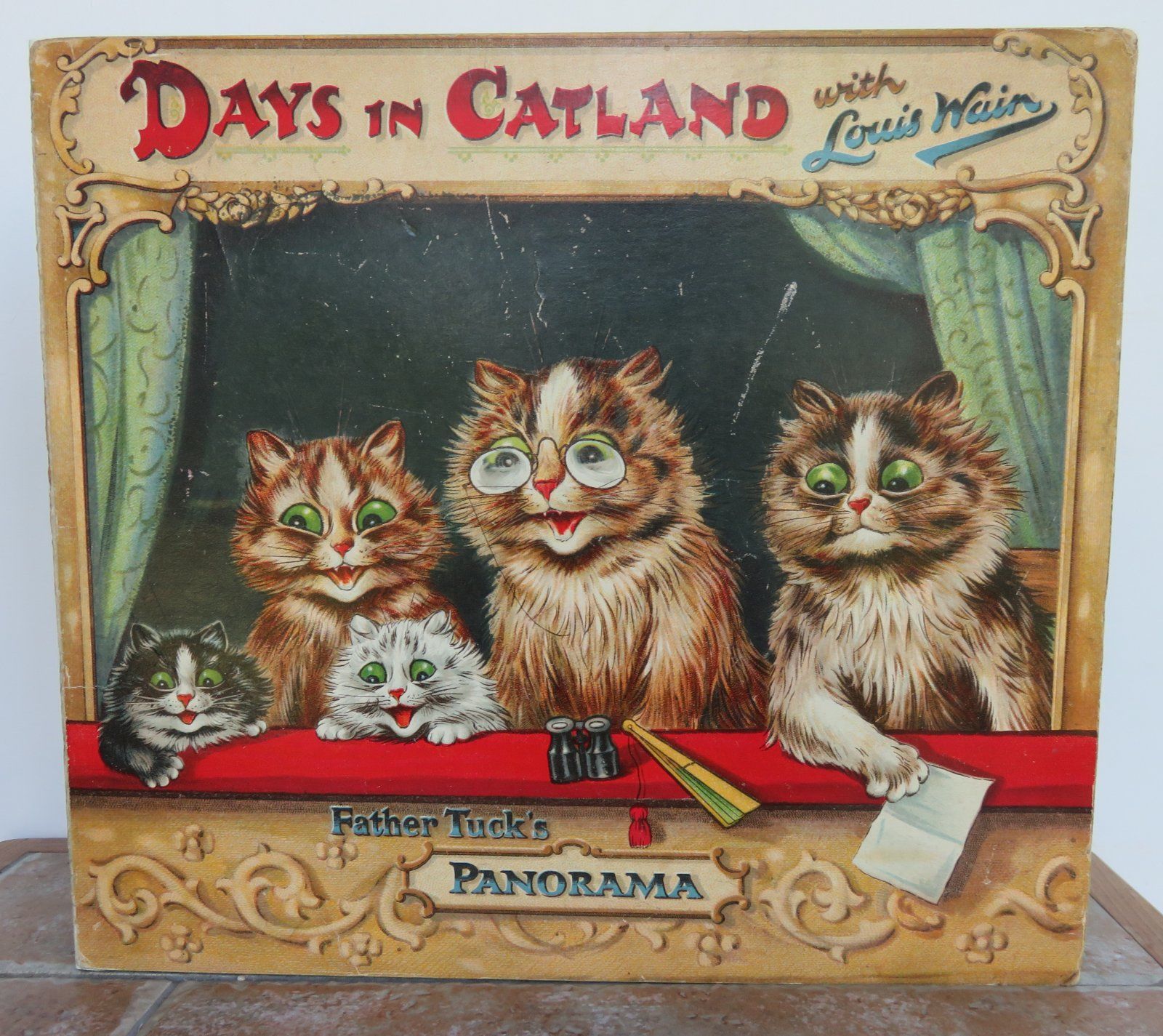 DAYS IN CATLAND Panorama with movable figures. by WAIN, LOUIS ...