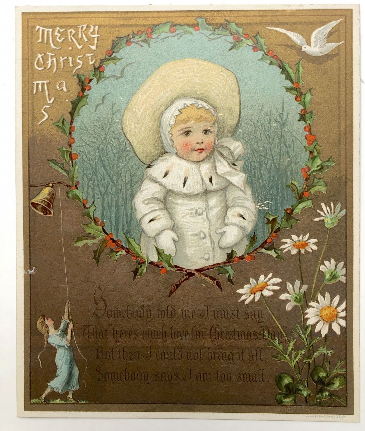 1881 large Christmas card from the Prang Co by Louis Prang Co | 1881 ...