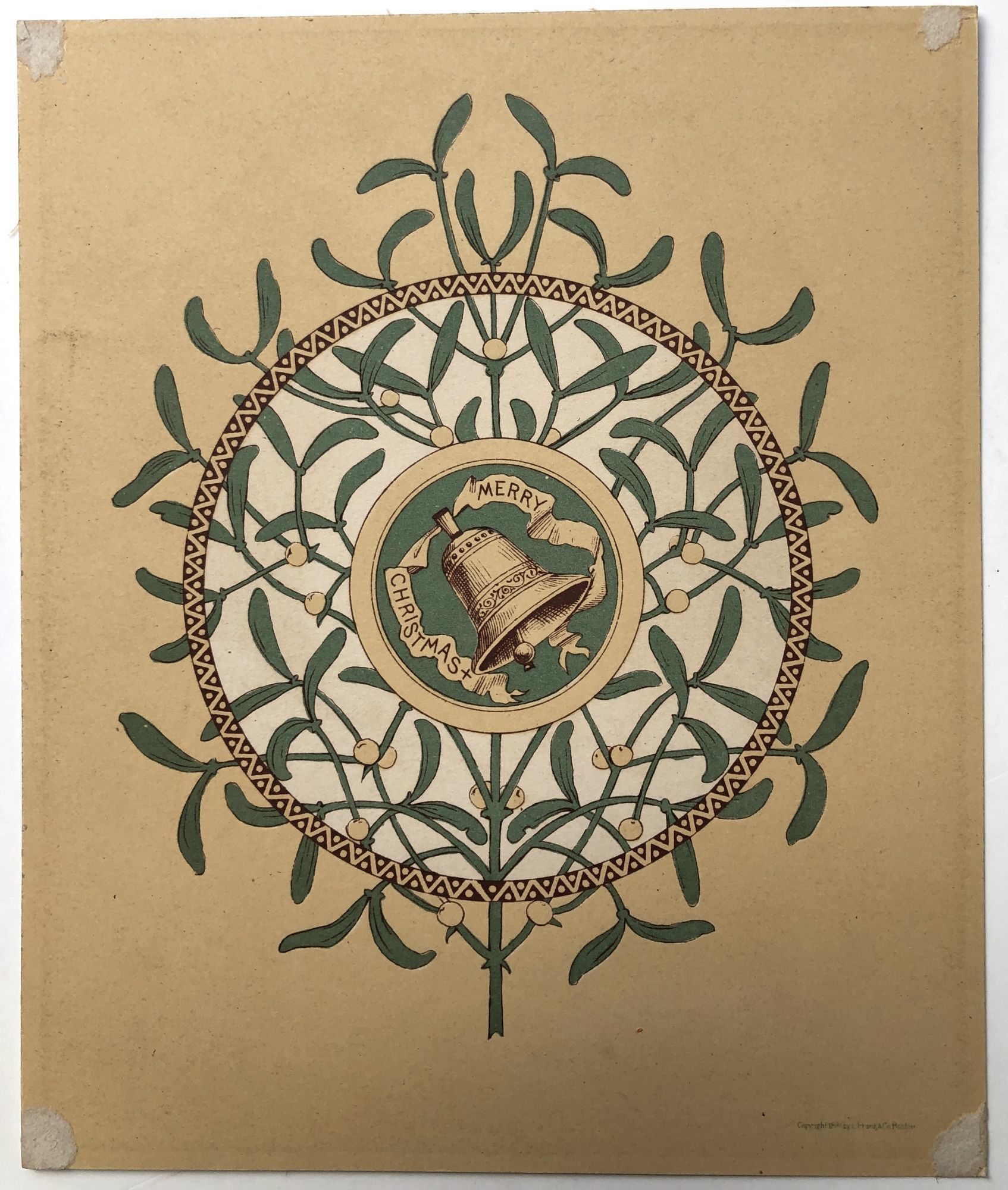 1881 large Christmas card from the Prang Co by Louis Prang Co | 1881 ...