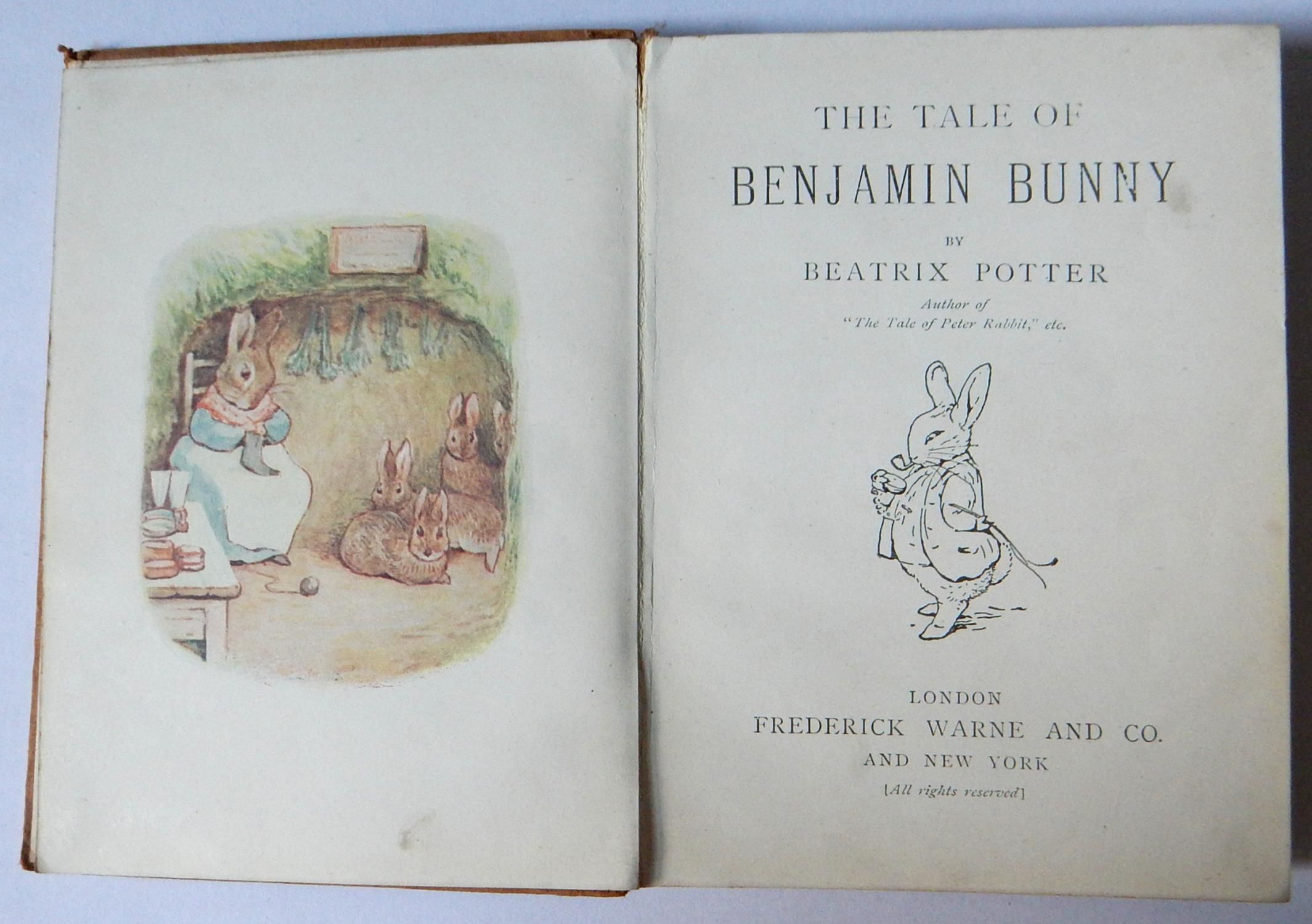 The Tale of Benjamin Bunny by Beatrix Potter - 1st - 1904 - from ...