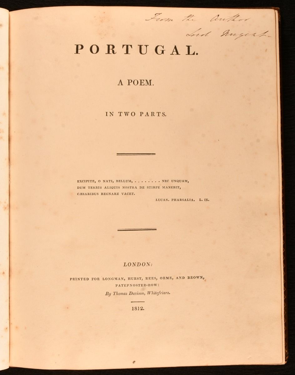 Portugal. A Poem. In Two Parts. by George Nugent-Grenville, 2nd Baron ...