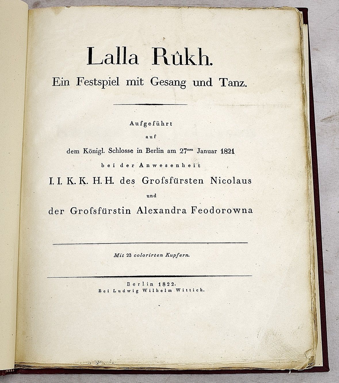 Lalla Rukh, ein Festspiel mit Gesang und Tanz : Aufgefuhrt auf dem ...