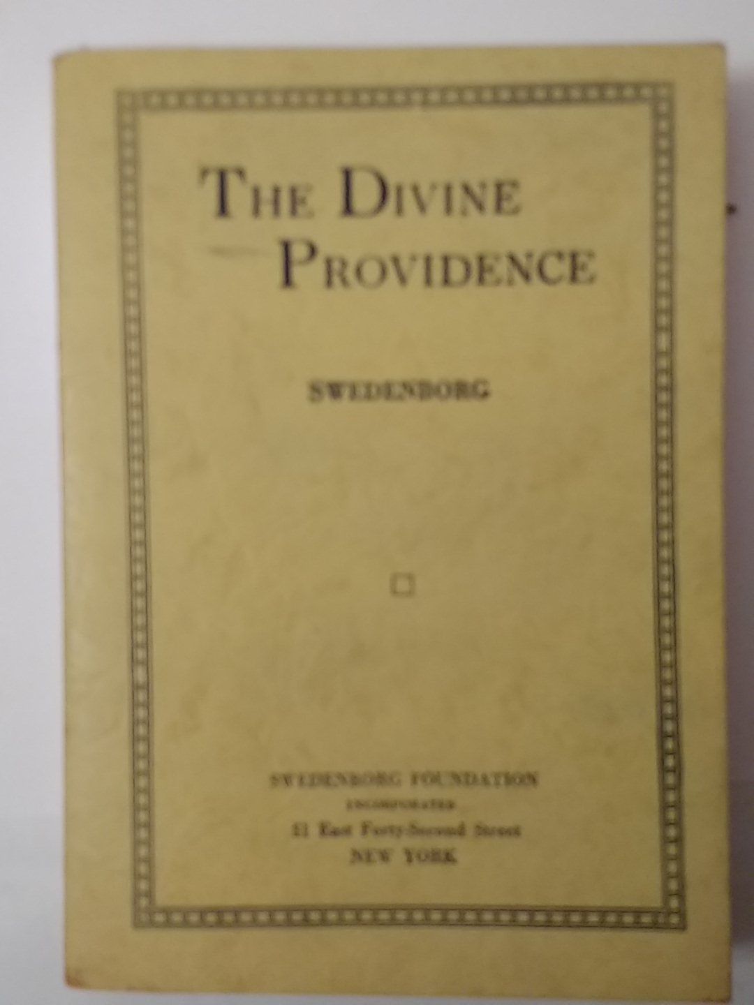 BIBLIO | The Divine Providence by Swedenborg, Emanuel | TPB | 1947 ...