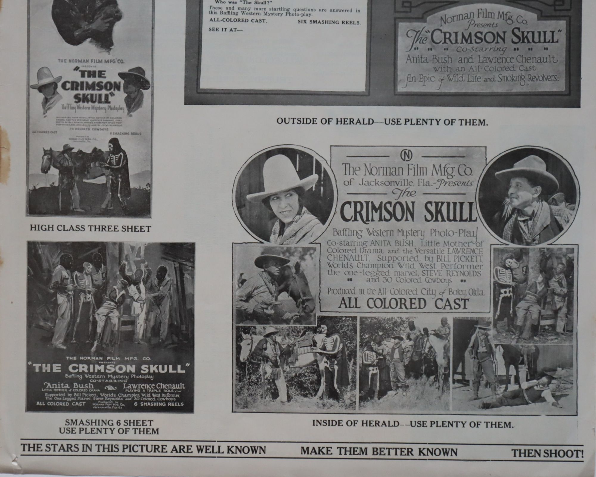 The Norman Film Mfg.Co. Presentsthe Crimson Skull Baffling Western ...