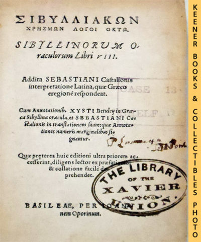 Sibyllinorum Oraculorum Libri VIII - [Sibylline Oracles, Book Eight] by ...