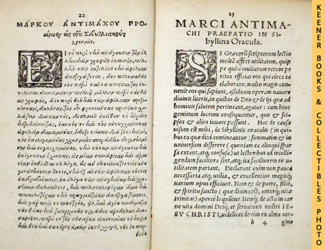 Sibyllinorum Oraculorum Libri VIII - [Sibylline Oracles, Book Eight] by ...