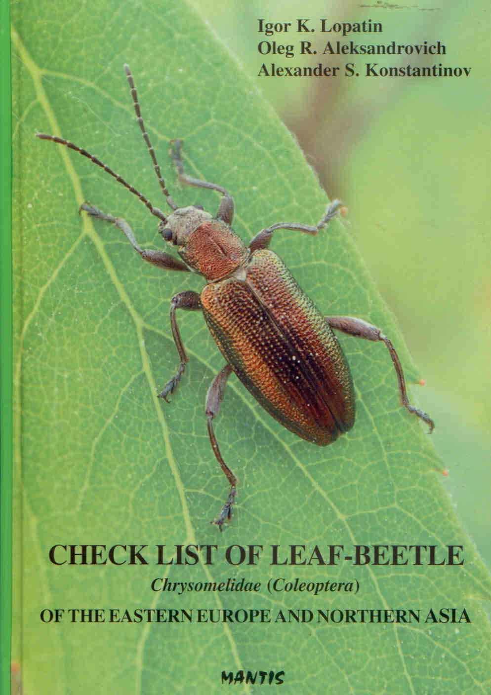 Check List of Leaf-Beetles (Coleoptera, Chrysomelidae) of the Eastern ...