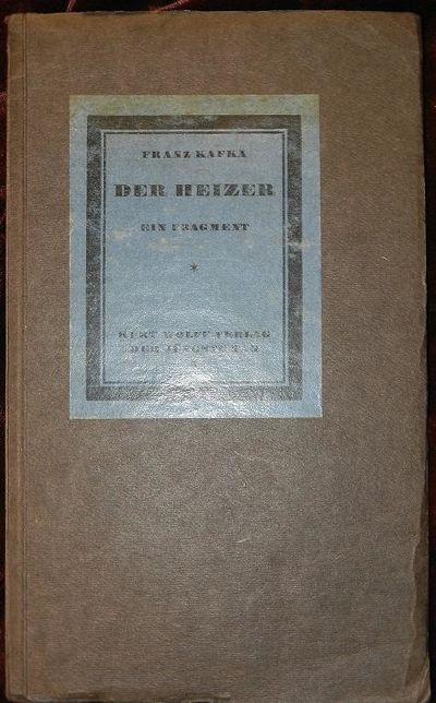 The Stoker (der heizer) by Franz Kafka - 1st Edition - 1913 - from ...