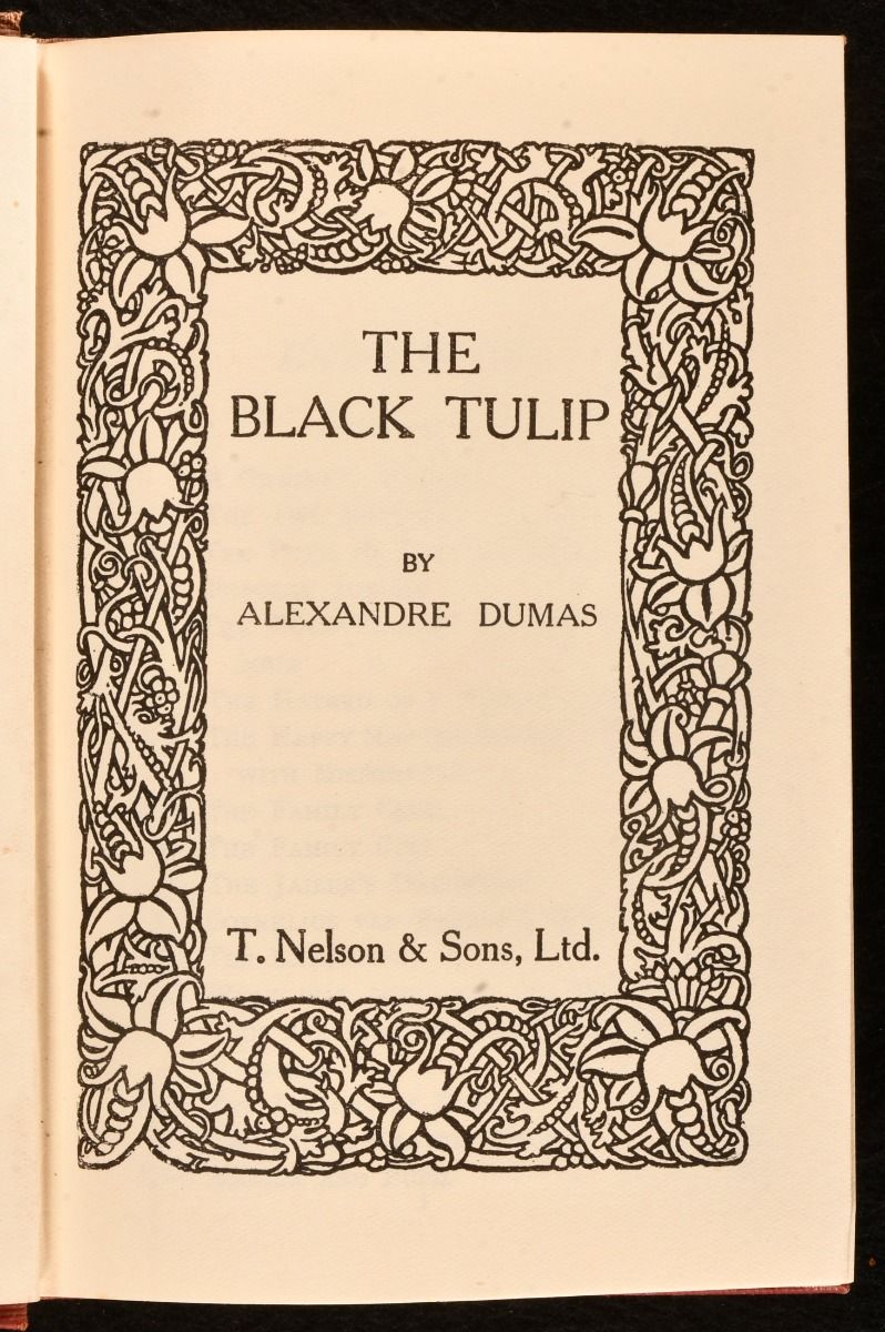 BIBLIO | The Black Tulip by Alexandre Dumas | Cloth | c1920 | T. Nelson and Sons, Ltd