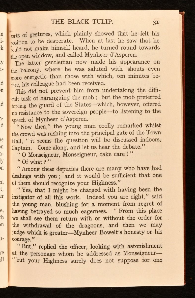BIBLIO | The Black Tulip by Alexandre Dumas | Cloth | c1920 | T. Nelson and Sons, Ltd