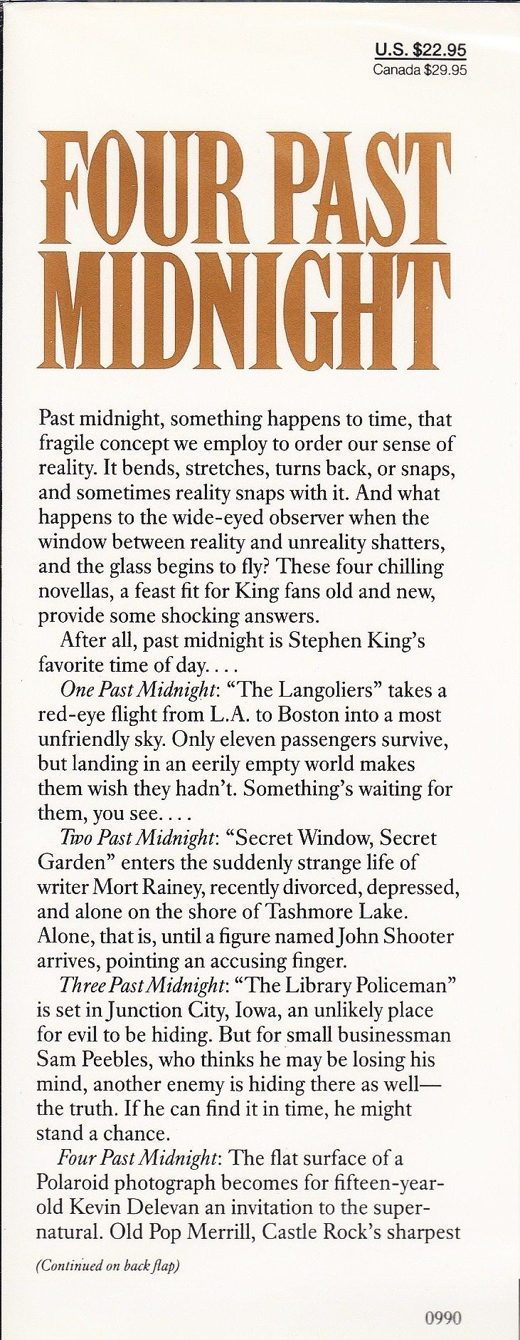 Four Past Midnight [First Edition] by King, Stephen | Hardcover | 1990 ...